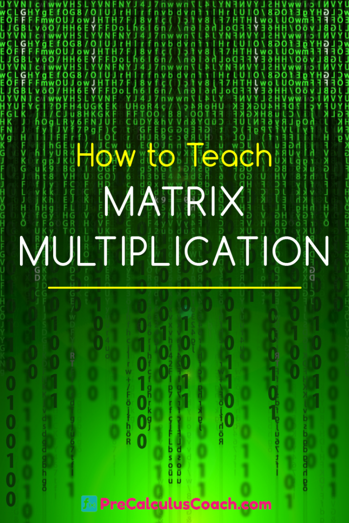 How to Teach Matrix Multiplication ⋆ PreCalculusCoach.com